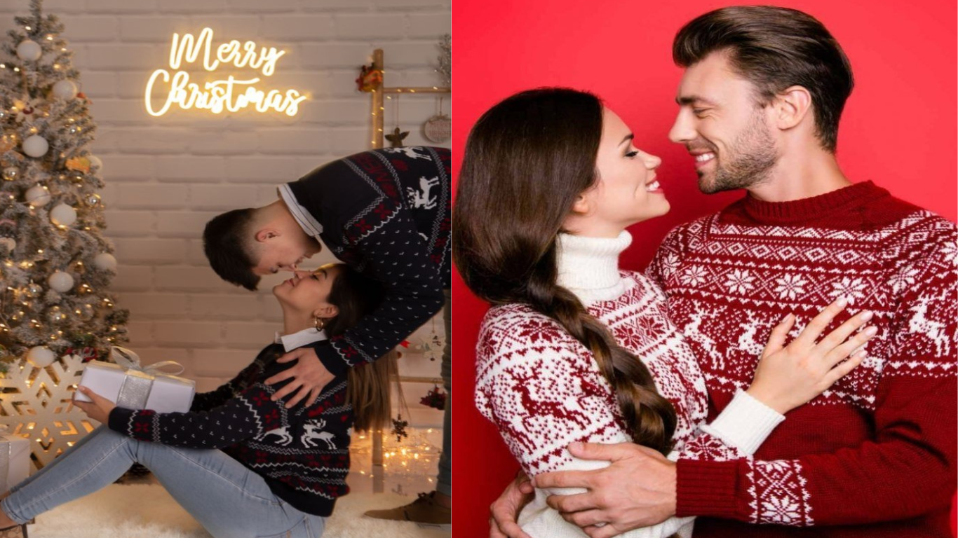 15 Perfect Matching Christmas Outfits for Couple this Season