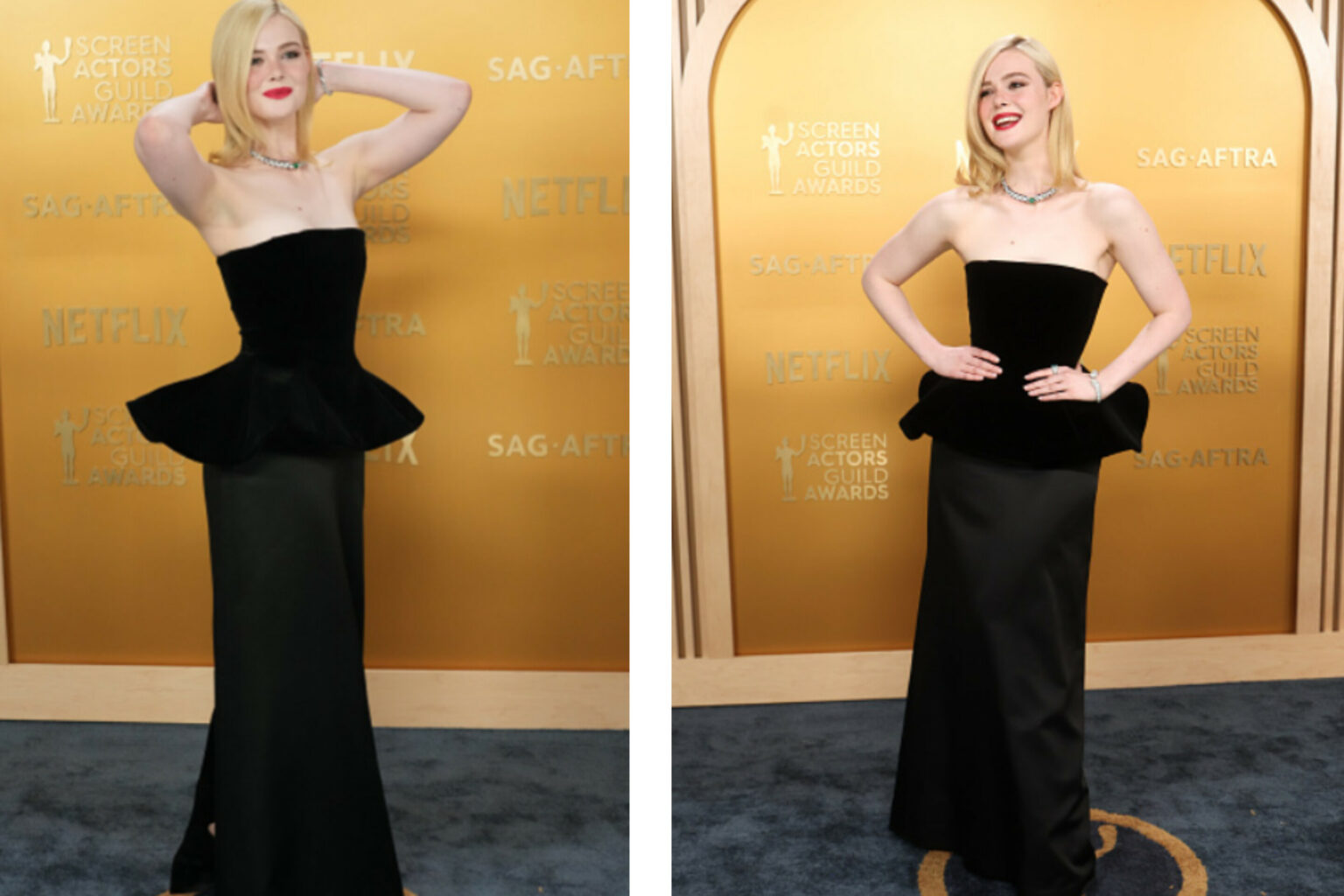 Elle Fanning Shines Bright in Exquisite Custom Loewe Ensemble at the ...