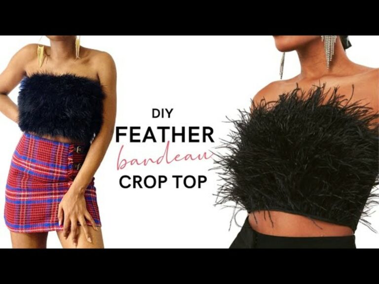 21 Chic Feather Bandeau Tops Elevating Your Party Style
